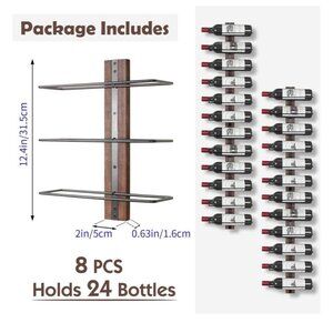 Storage & Organization | New 24 Bottle Wine Rack Wall Mounted For Wine ...